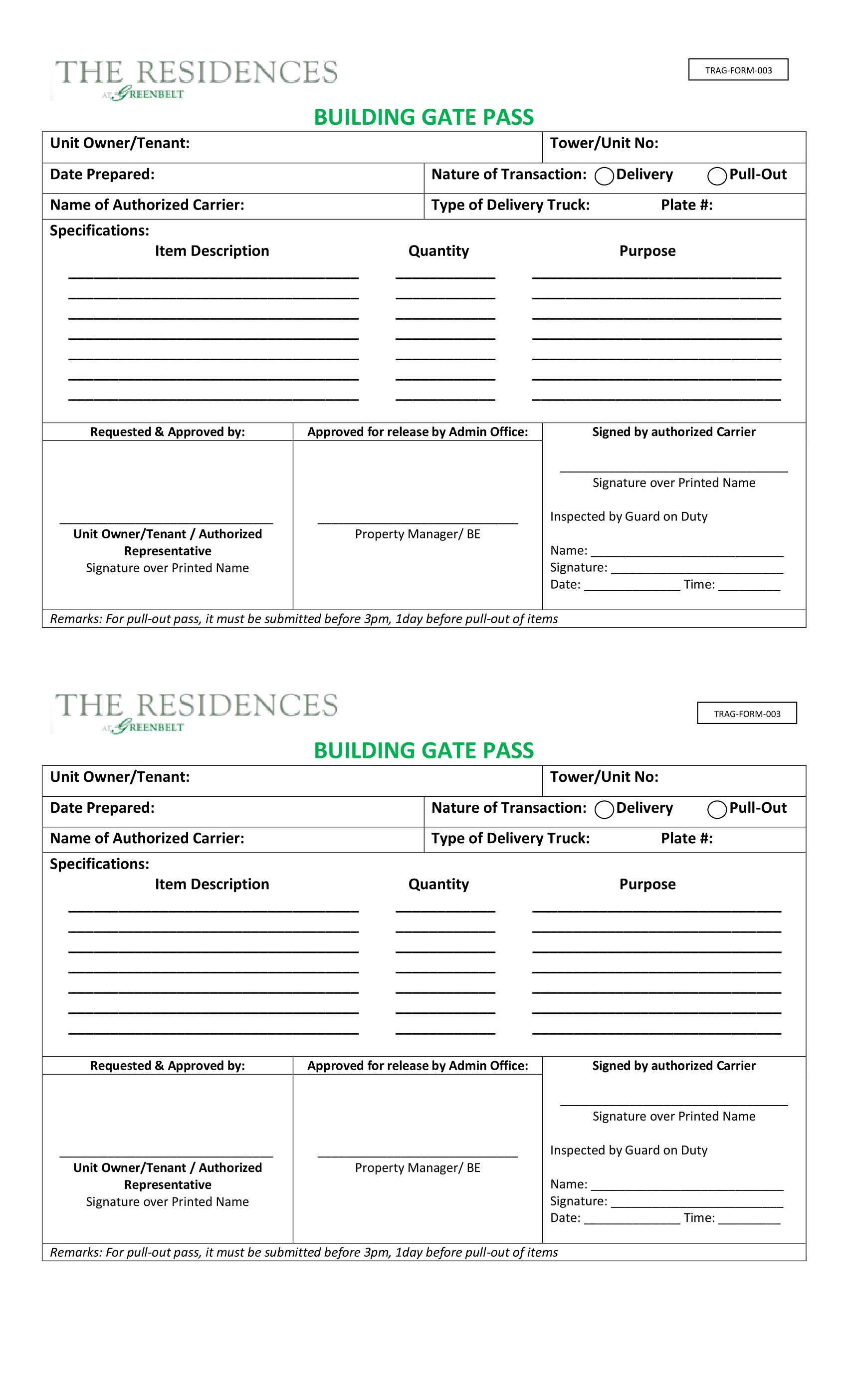 Downloadables – The Residences at Greenbelt