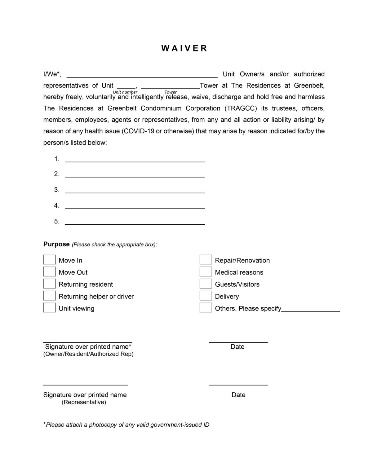 Downloadables – The Residences at Greenbelt